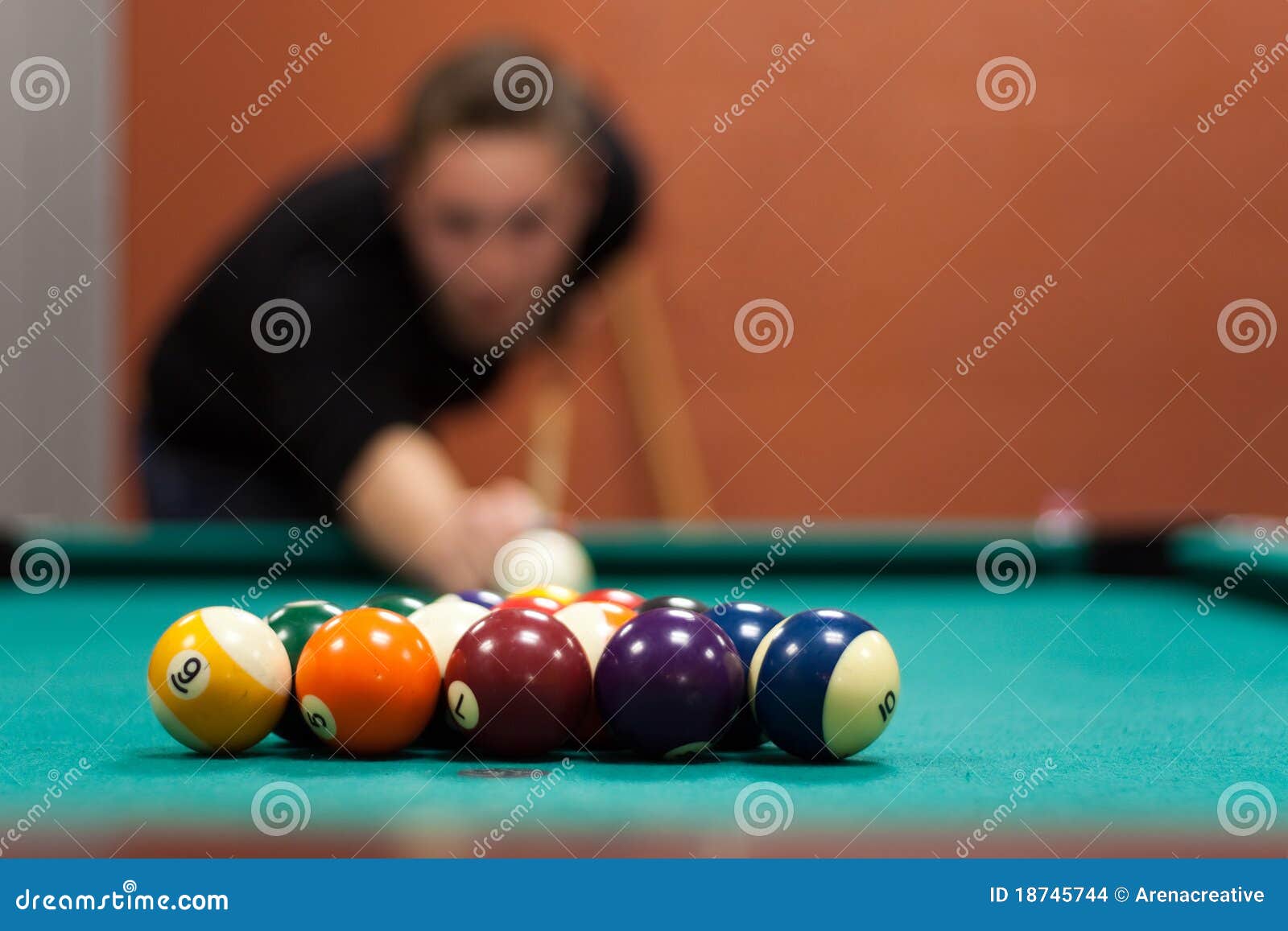 Billiards Player stock photo. Image of determined, leisure - 18745744