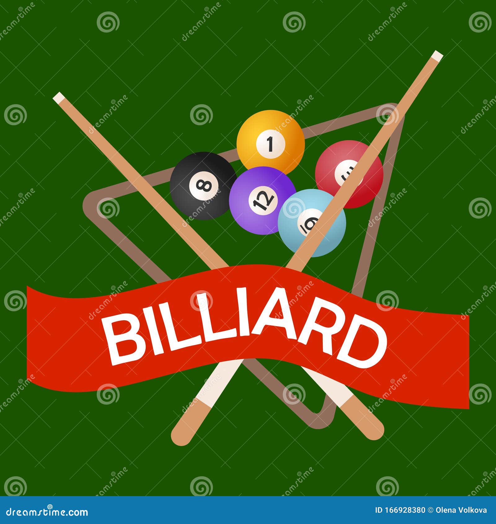 Billiards, Billiards Sign. Billiard Balls. Vector Illustration Stock ...