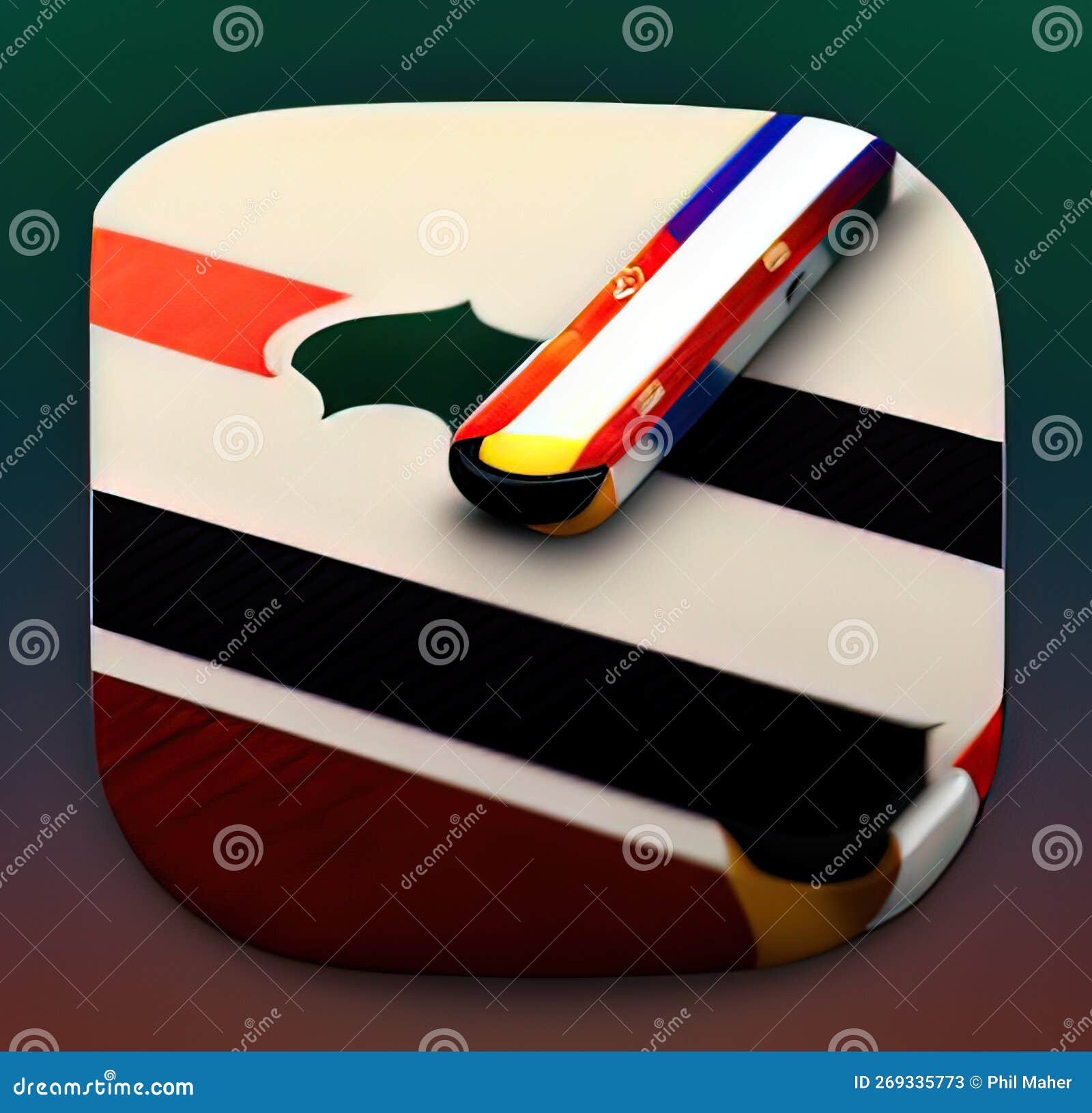 Billiards Software App Style Icon. Generative AI. Stock Illustration ...