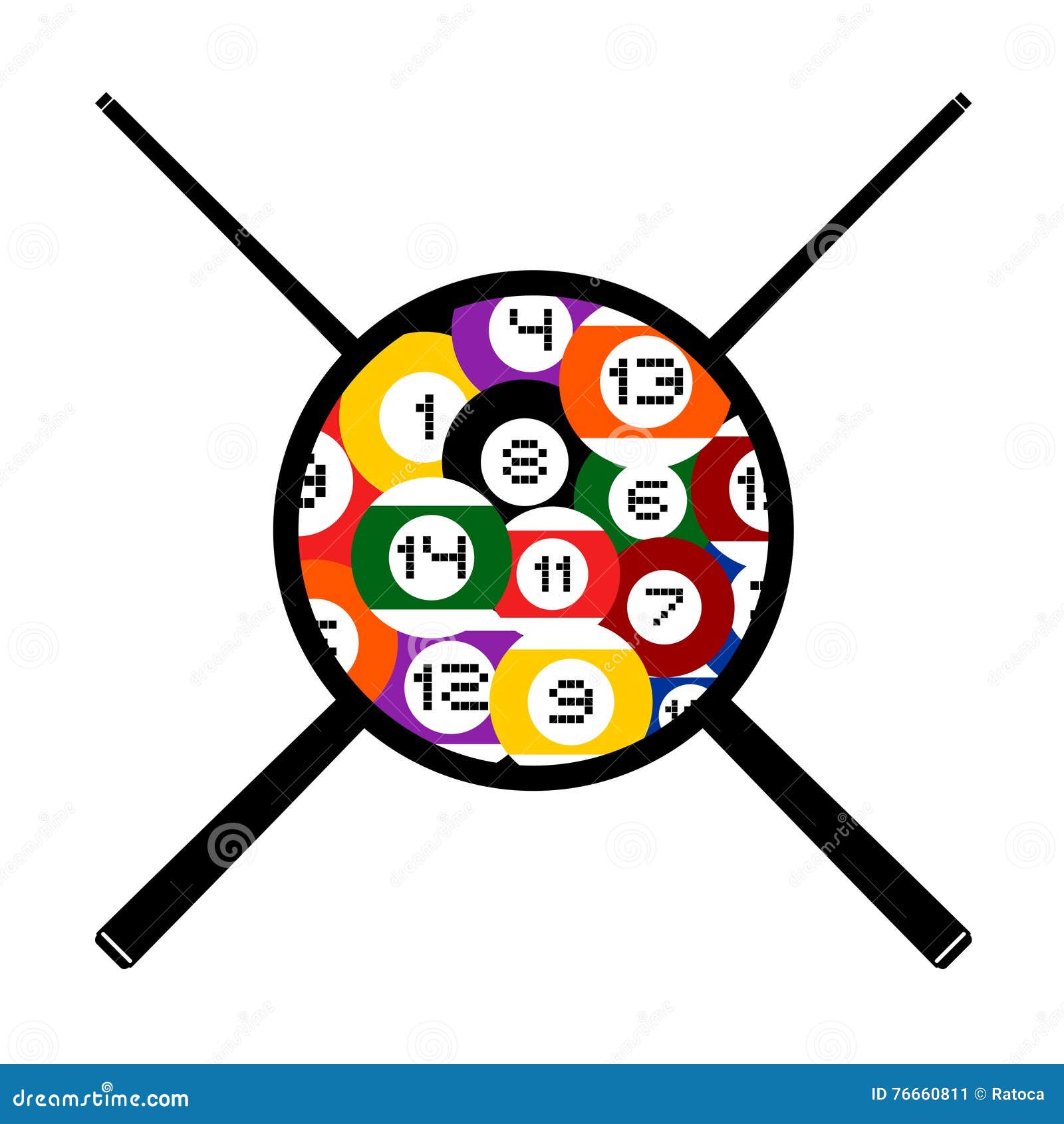 Billiards symbol stock vector. Illustration of pool, table - 76660811