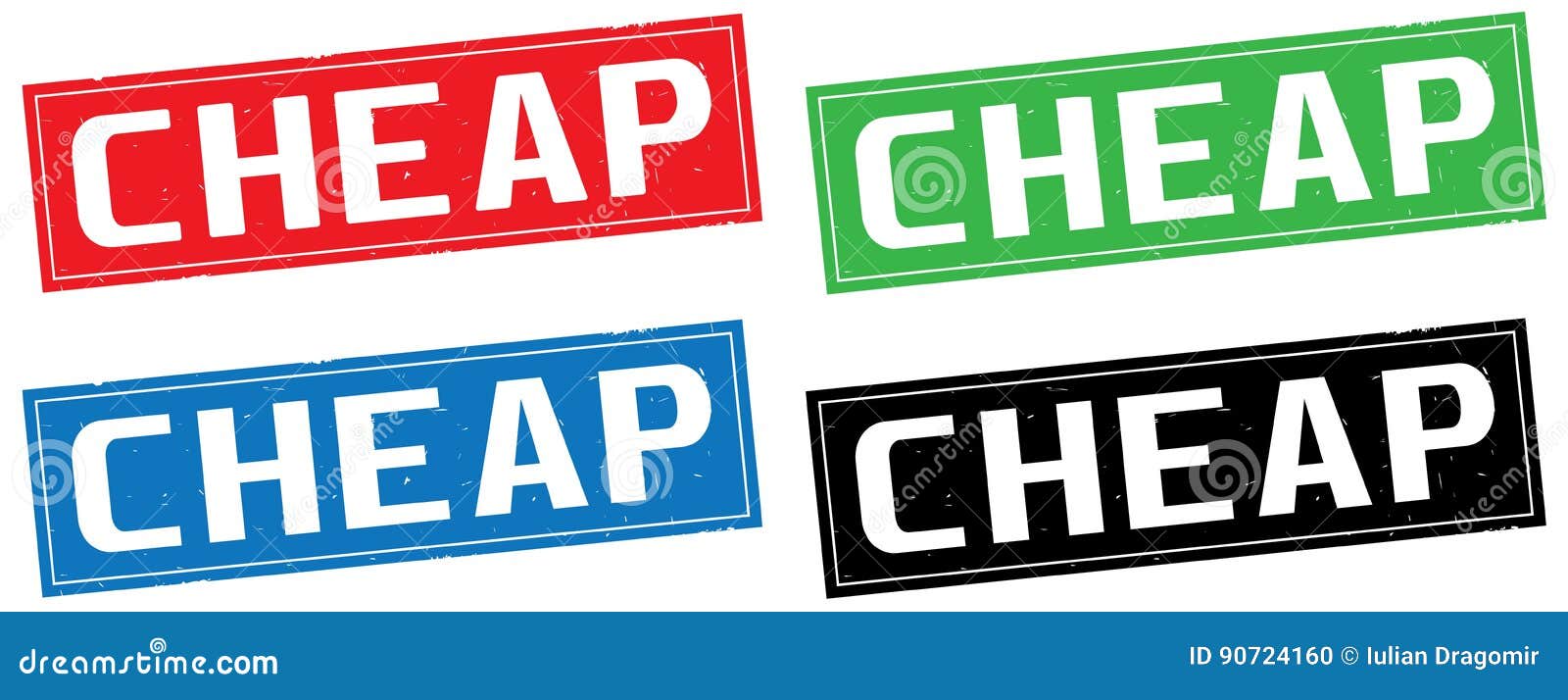 BILLIGER Text, Auf Rechteckstempelzeichen Stock Abbildung ...