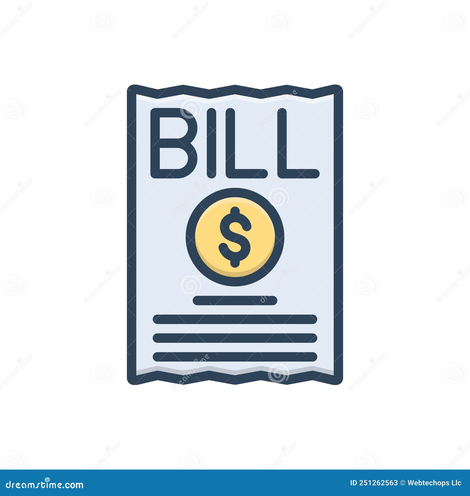 Color Illustration Icon for Billing, Account and Budget Stock ...