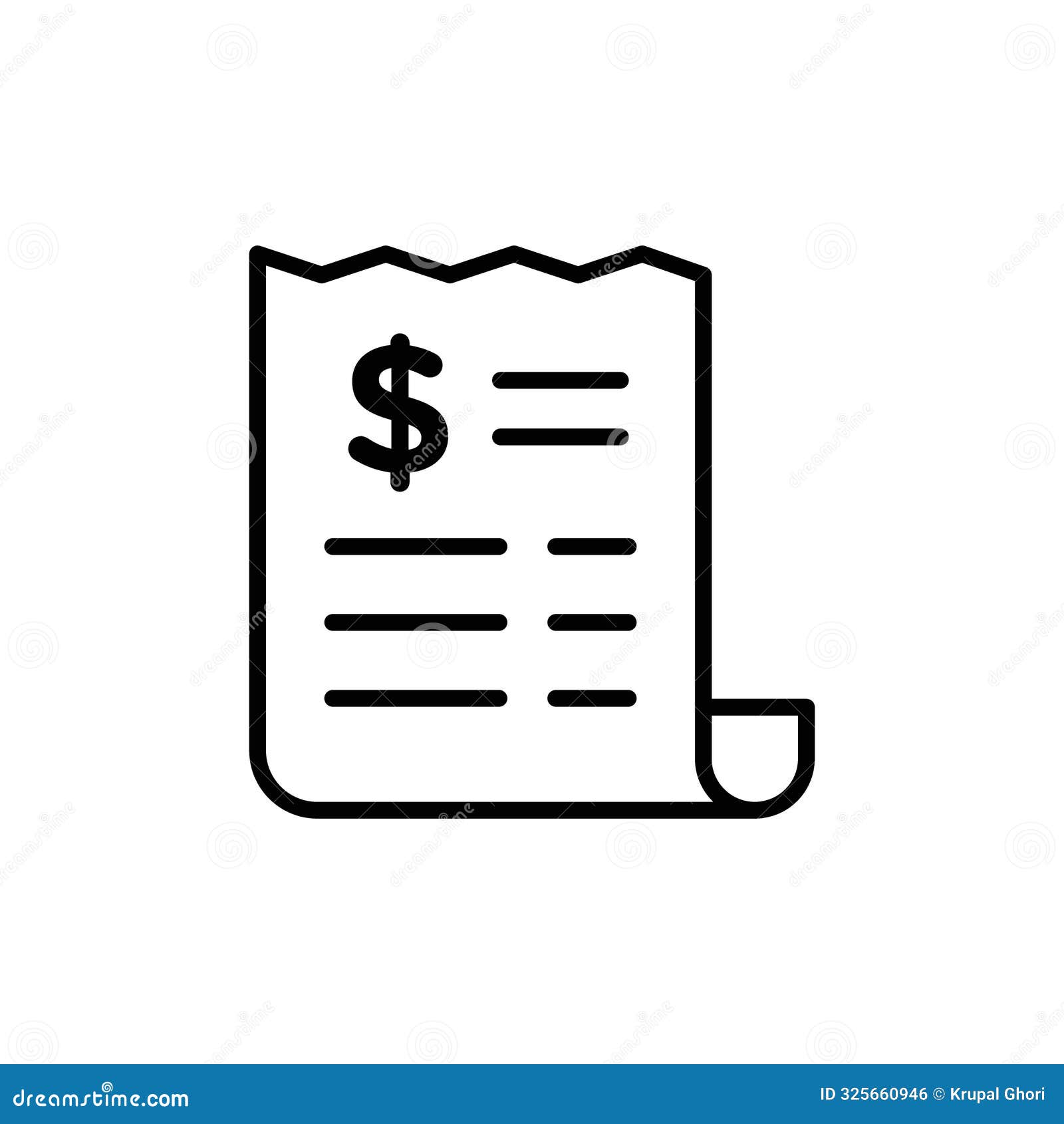 Billing Invoice Icon Ideal for Financial Records Stock Vector ...