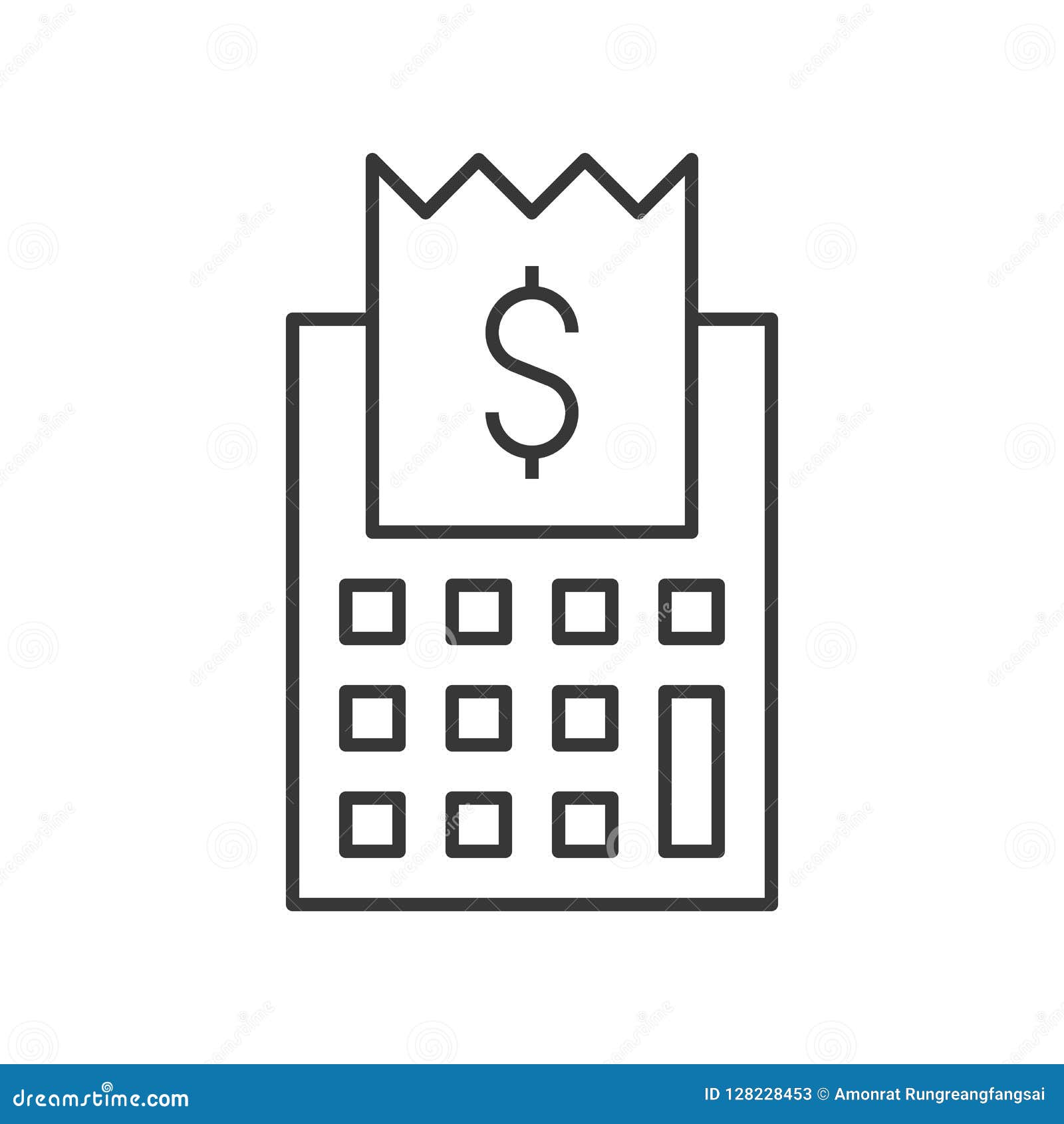 Billing, Machine, Bill, Invoice Icon. Rounded Vector Graphics Stock ...