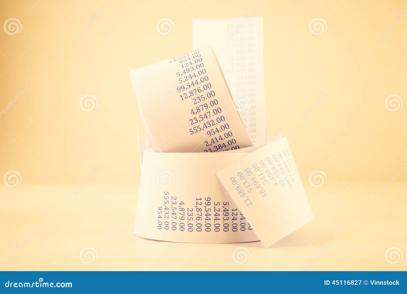 Billing Paper Rolls Vintage Style Stock Image - Image of paper ...