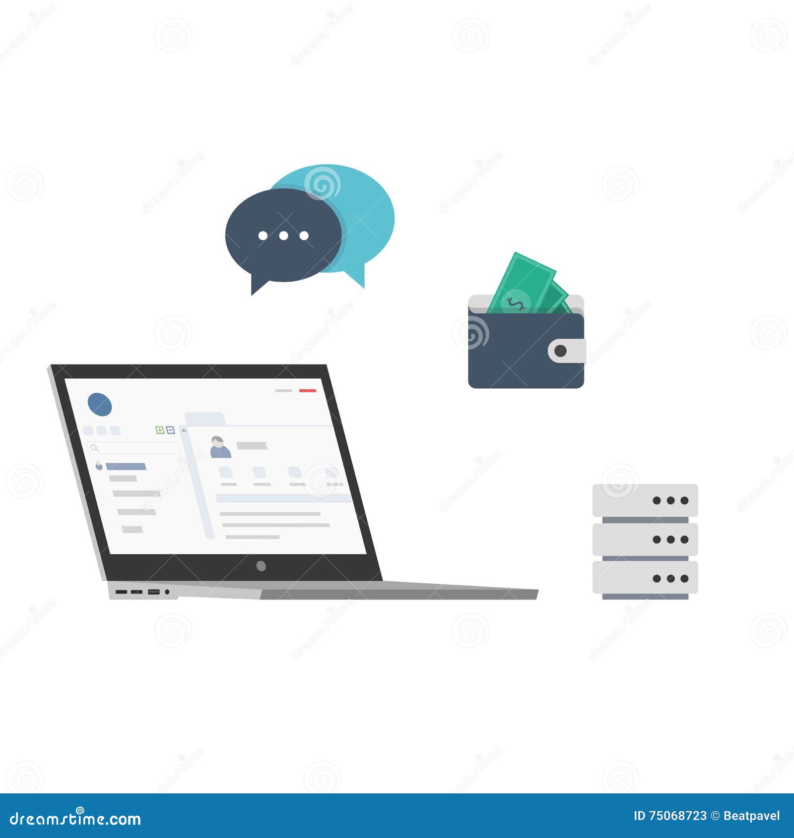 Billing Software Platform stock illustration. Illustration of design ...