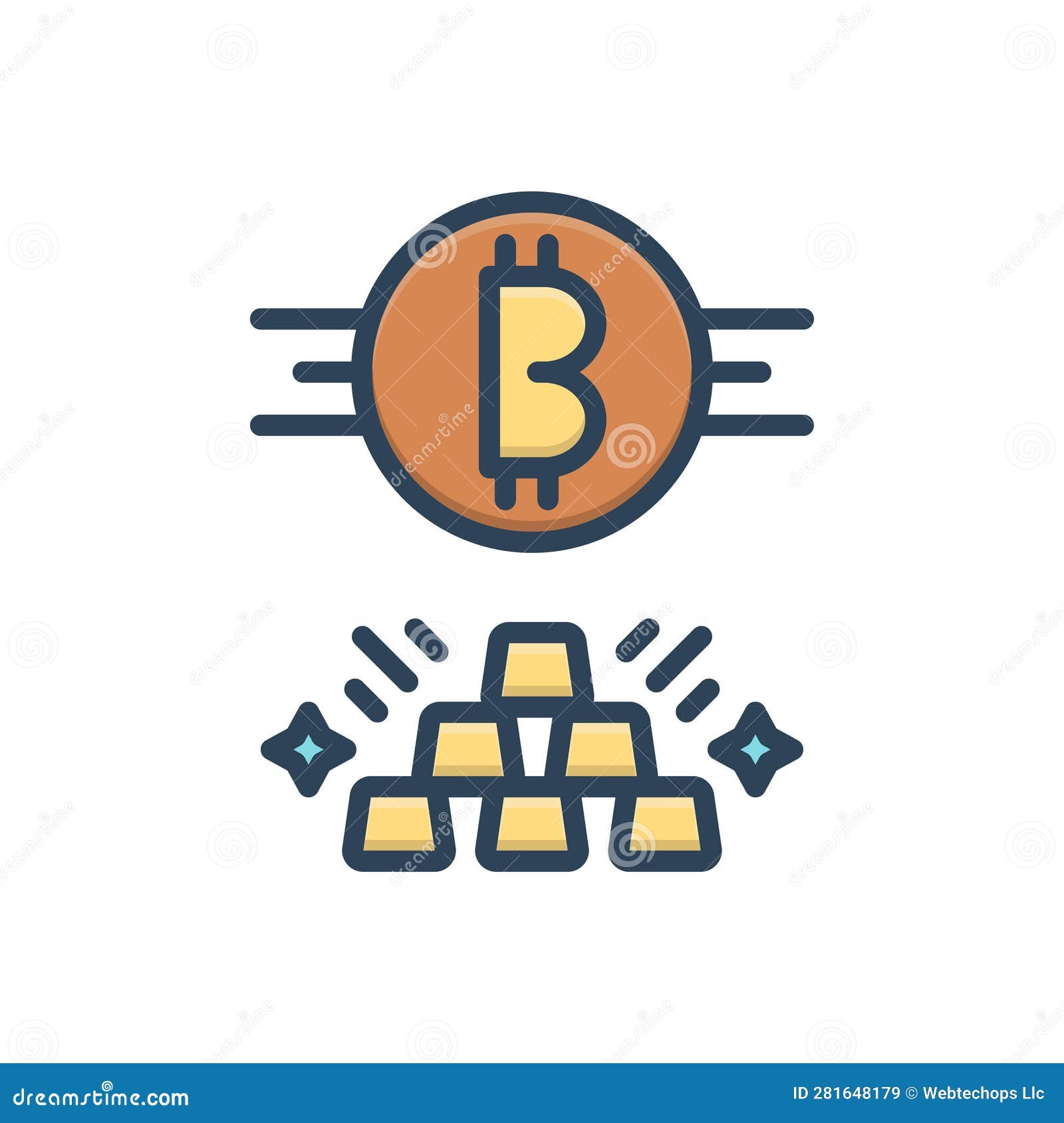 Color Illustration Icon for Billion, Money and Stack Stock Illustration ...