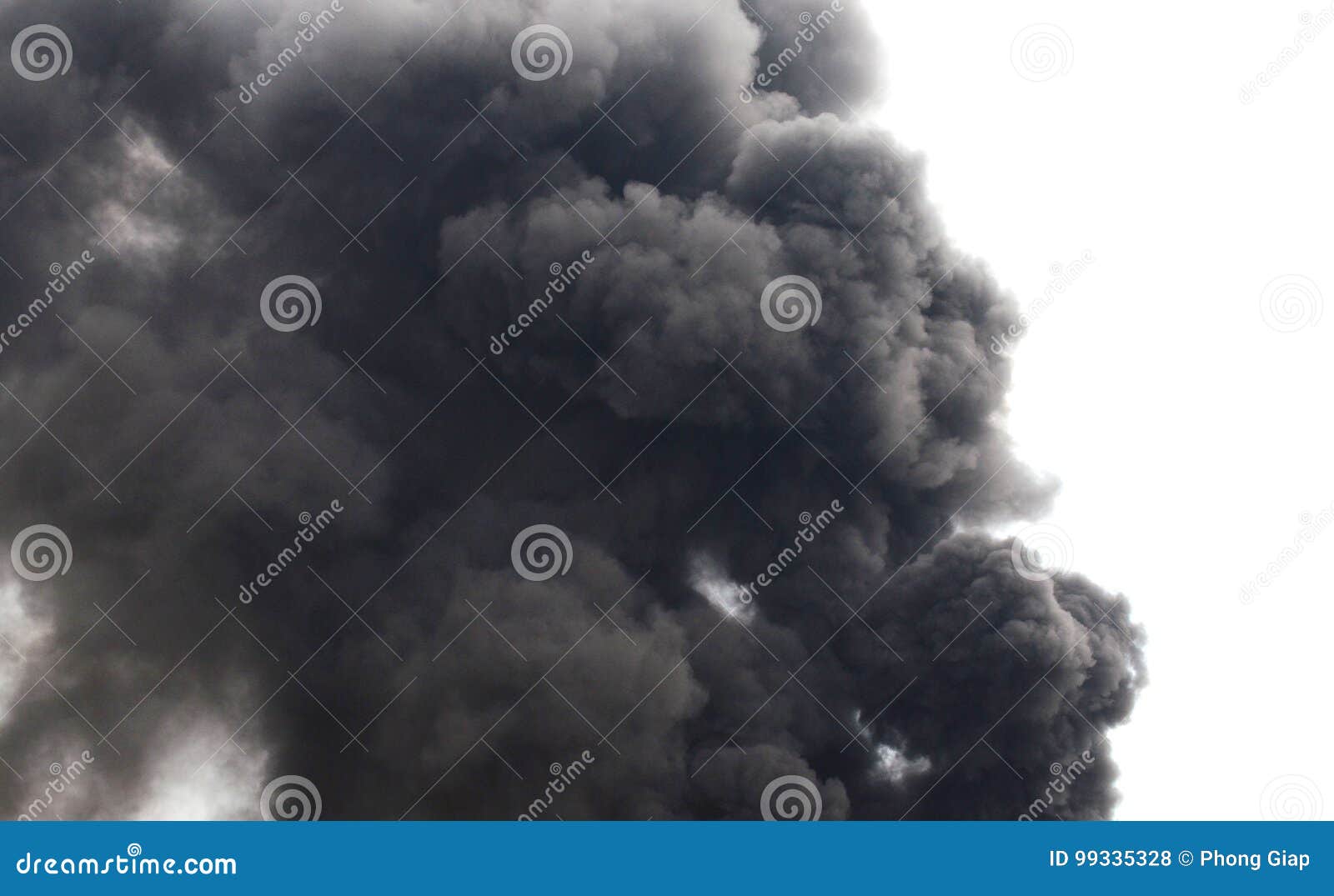 Billowing black smoke stock photo. Image of health, form - 99335328