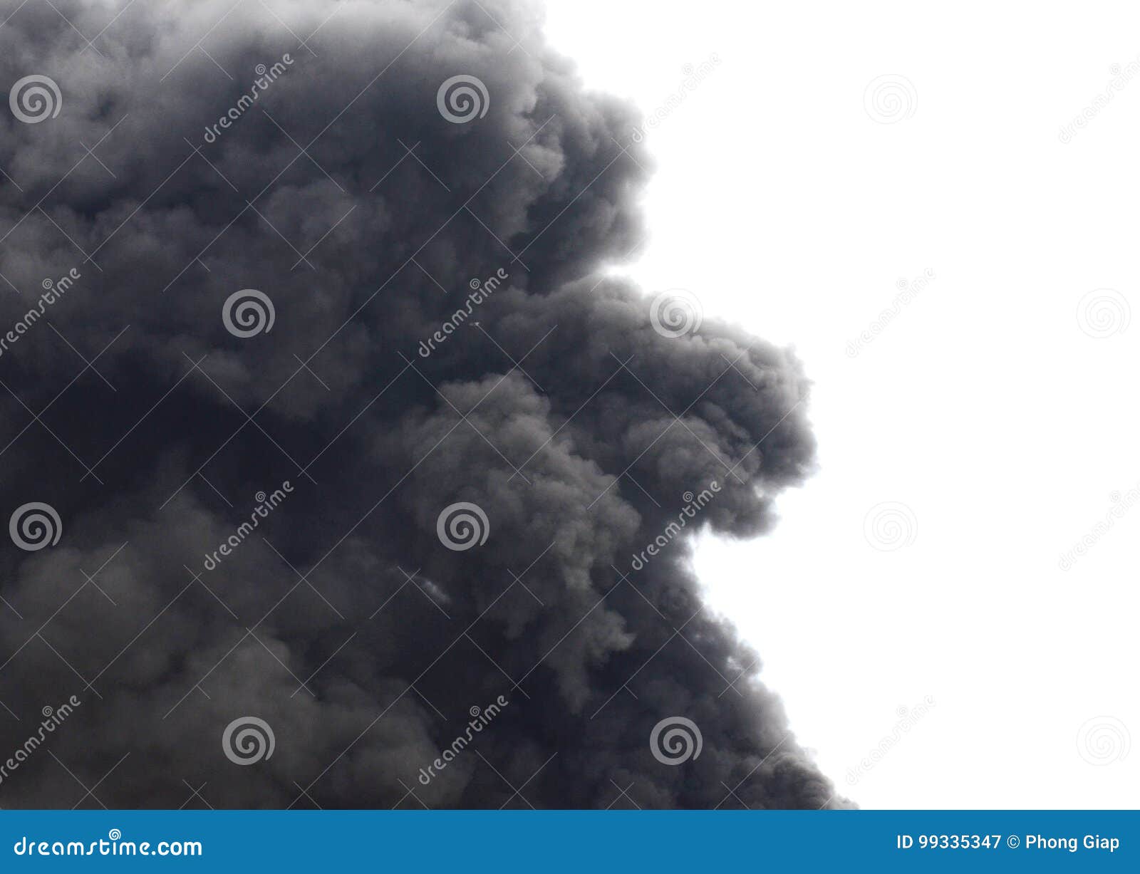 Billowing black smoke stock image. Image of dioxide, billowing - 99335347