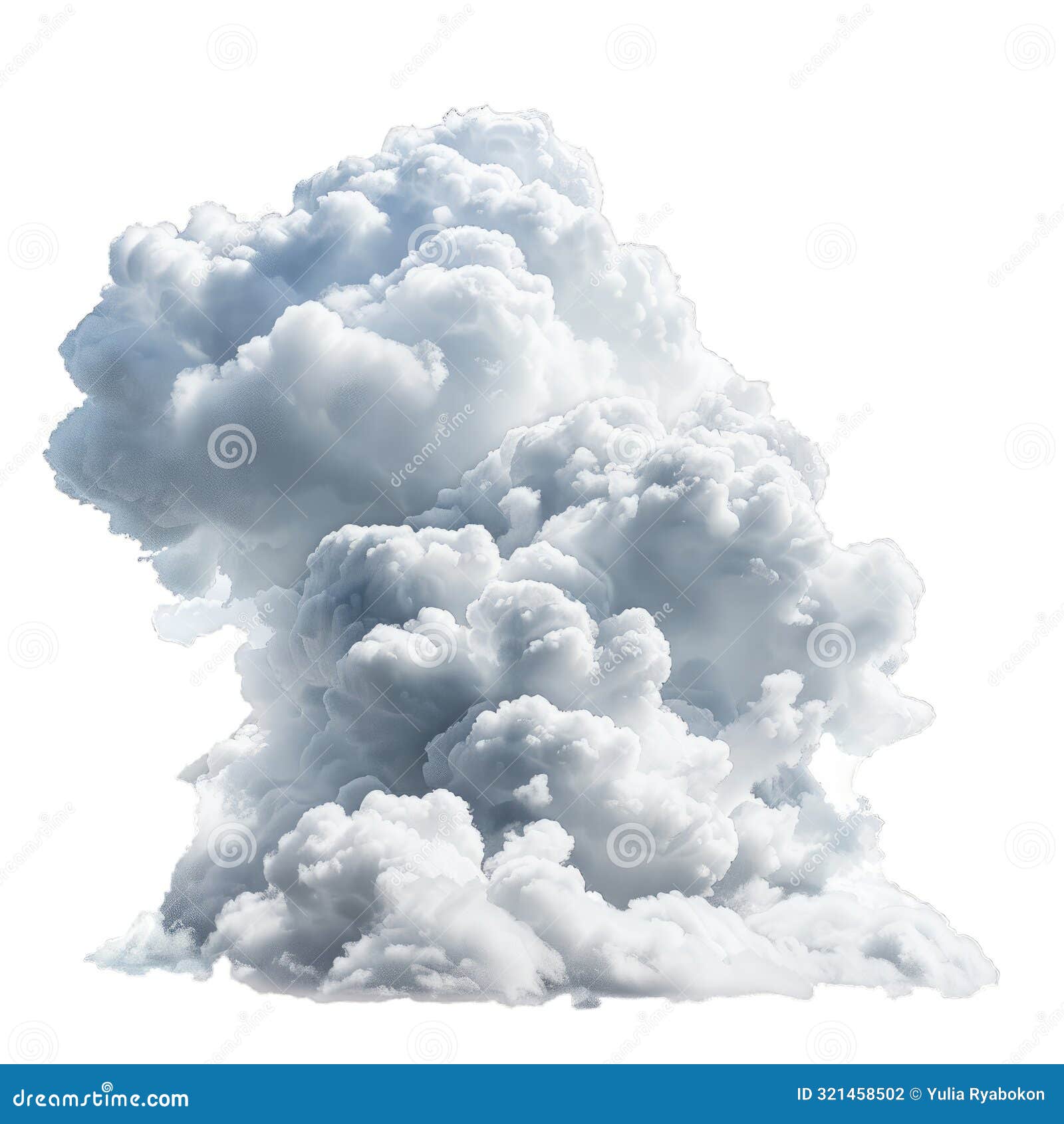 Billowing Cumulus Clouds on Transparent Background Stock Photo - Image ...