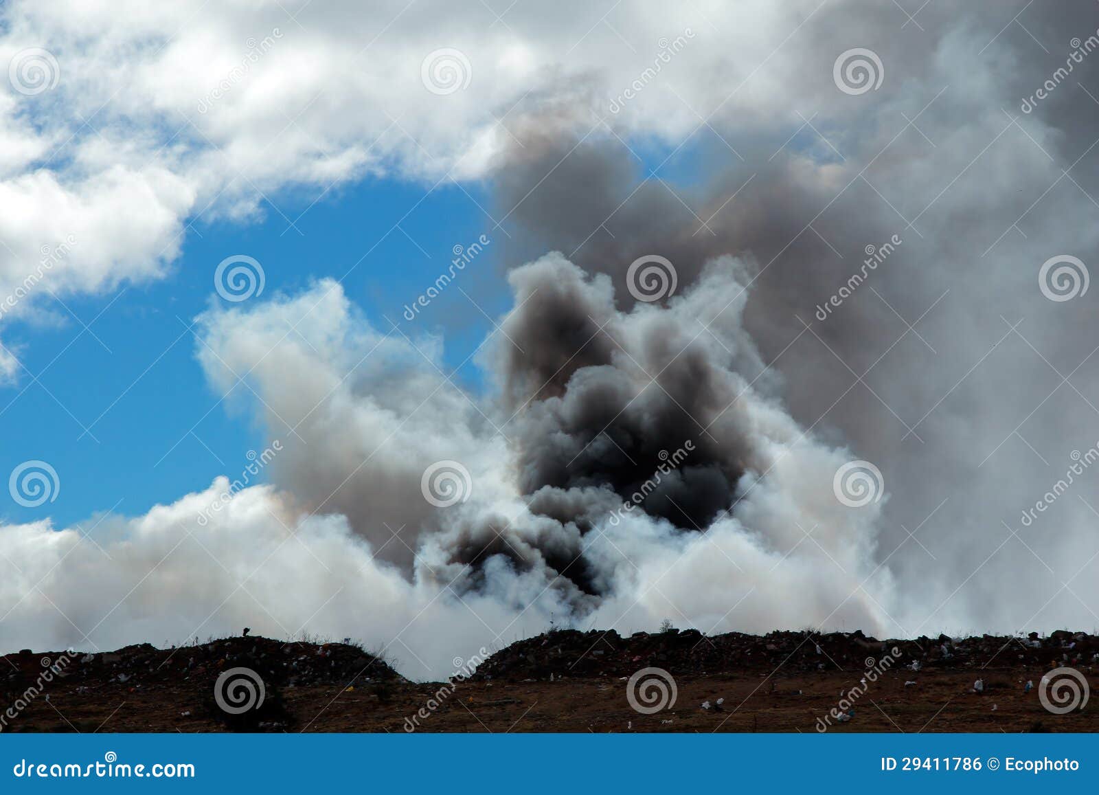 Billowing smoke stock photo. Image of earth, emission - 29411786