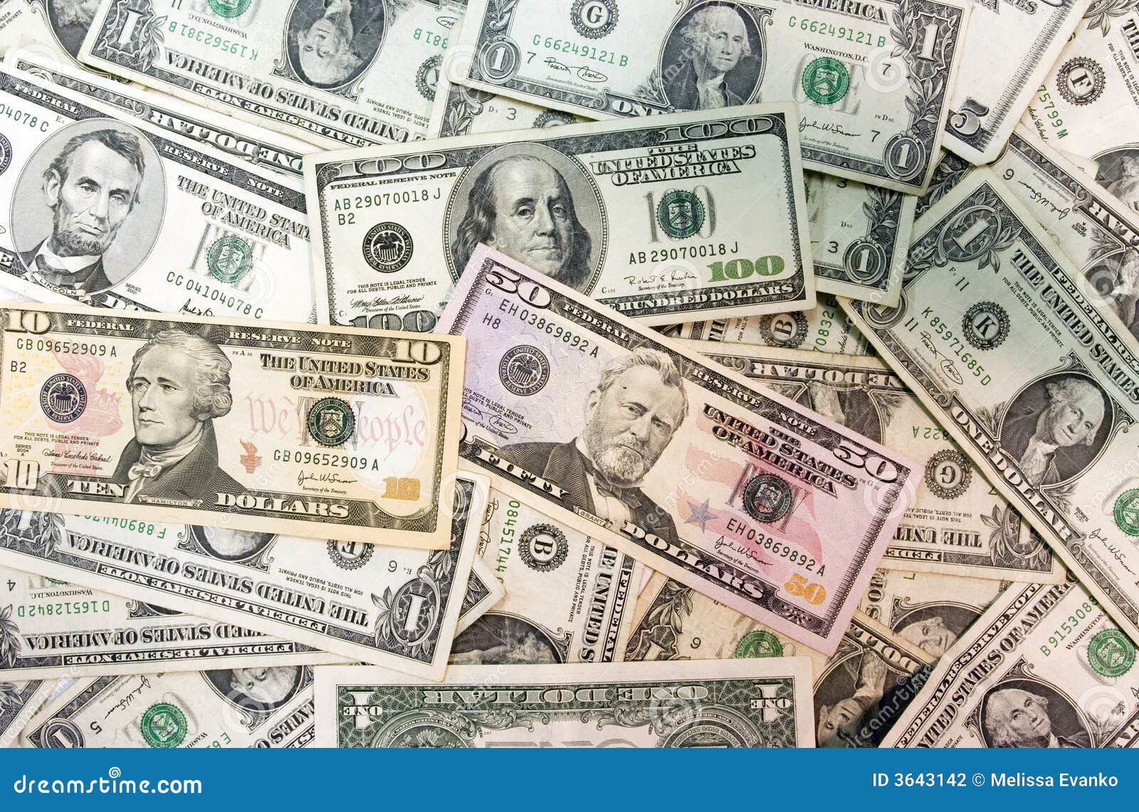 Bills stock photo. Image of dollars, value, savings, bill - 3643142