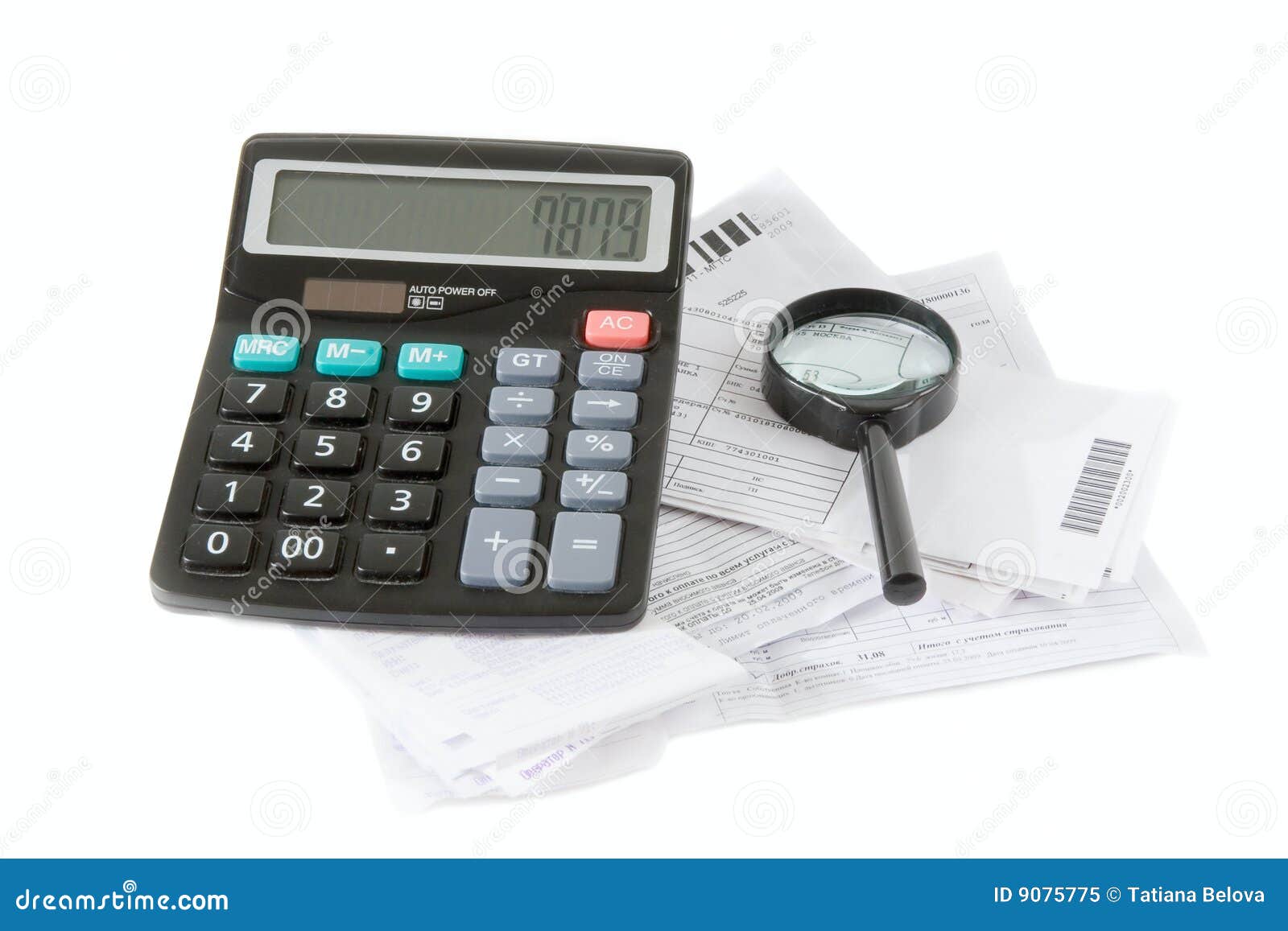 Bills calculation stock image. Image of cards, bills, isolated - 9075775
