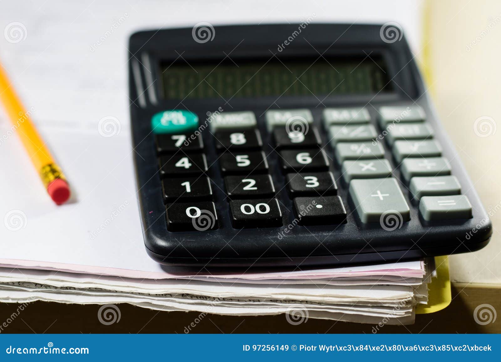 Bills, Documents and Papers with Calculator. Office of the Accounting ...
