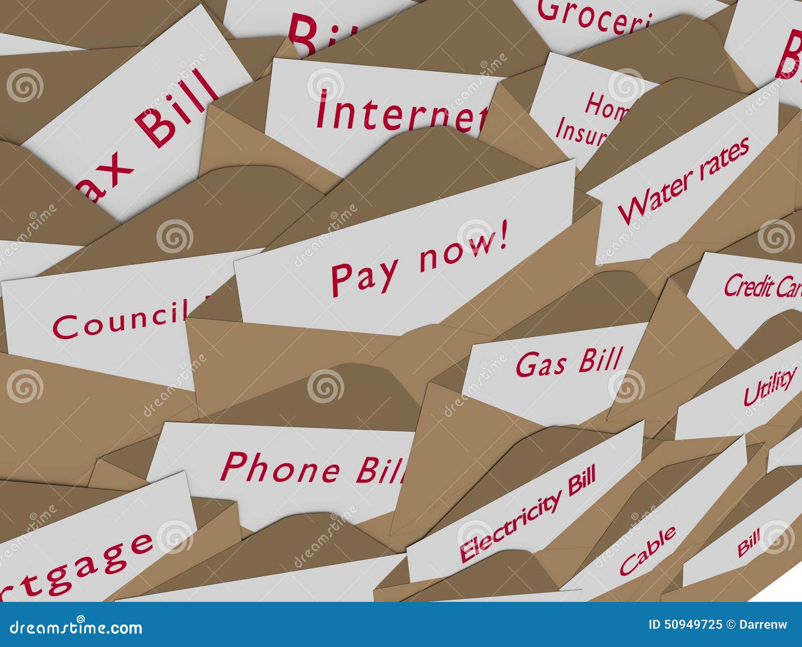 Bills stock illustration. Illustration of letters, warning - 50949725