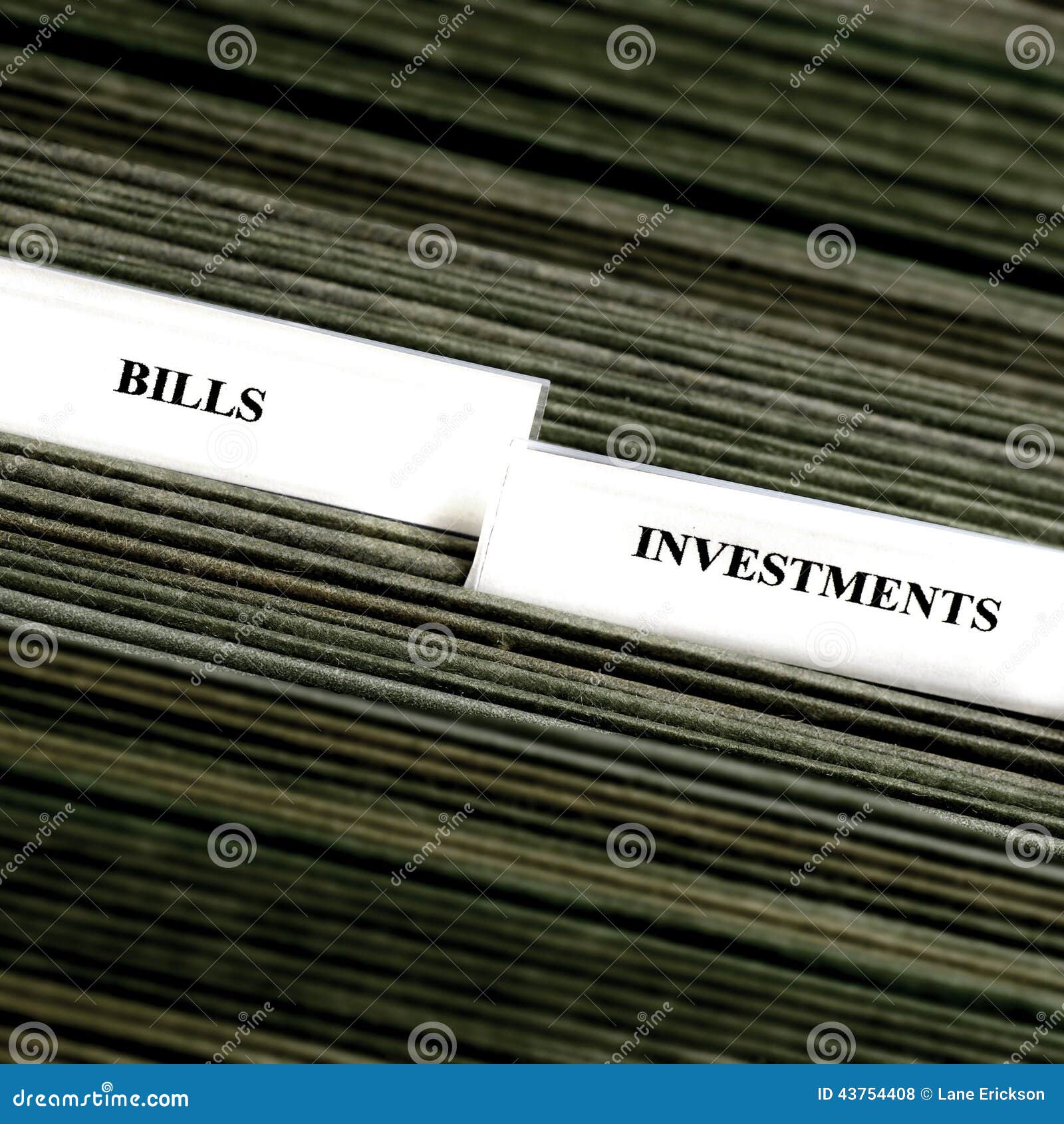 Bills Organized in Filings Tabs Stock Photo - Image of track, office ...