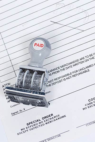 Bills paid stamp stock image. Image of receivable, stamp - 12569889