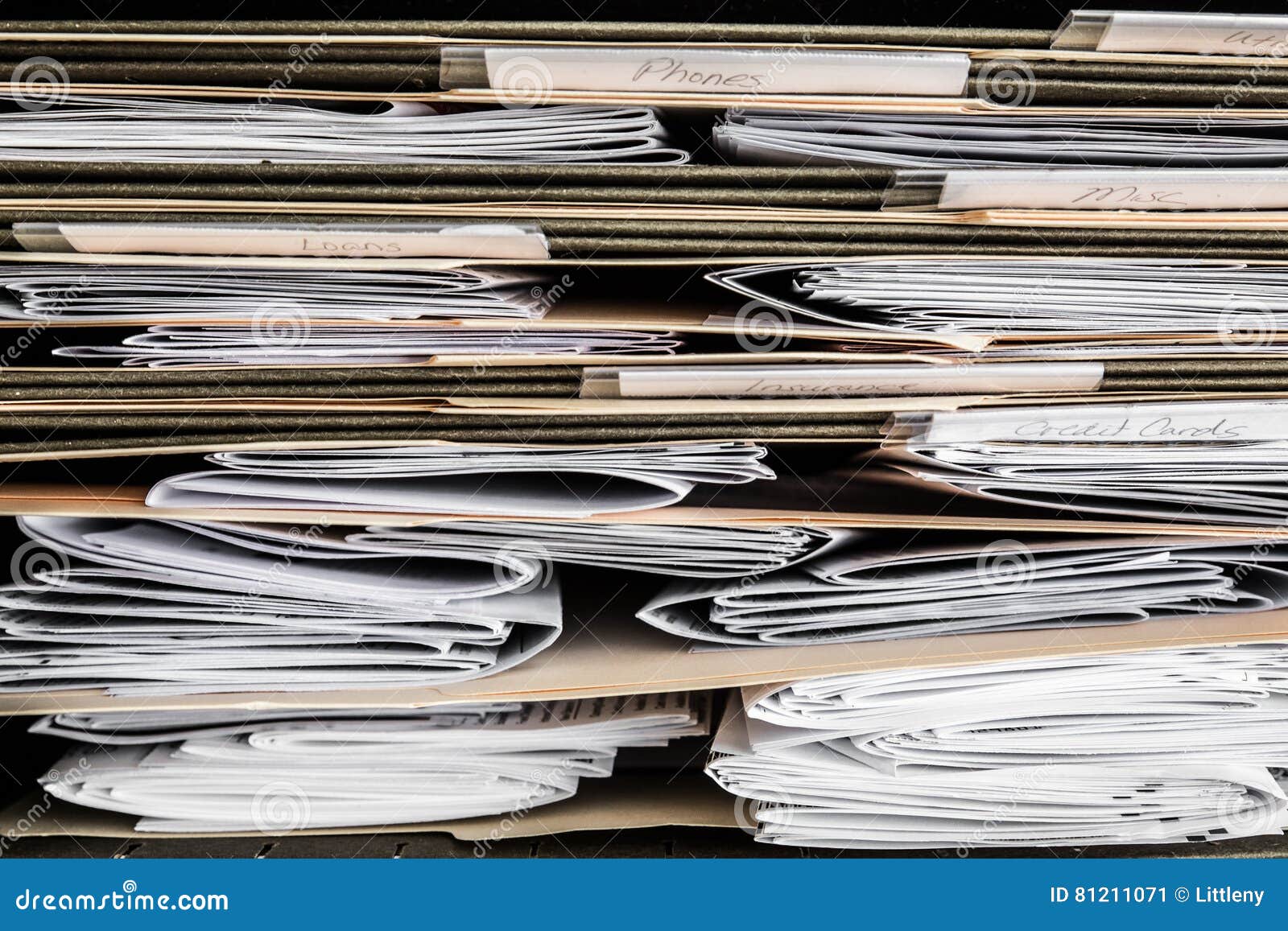 Bills Papers and Statements Stock Image - Image of order, storage: 81211071