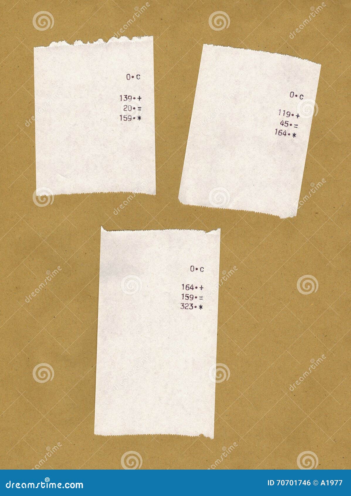 Bills or receipts stock photo. Image of number, costs - 70701746