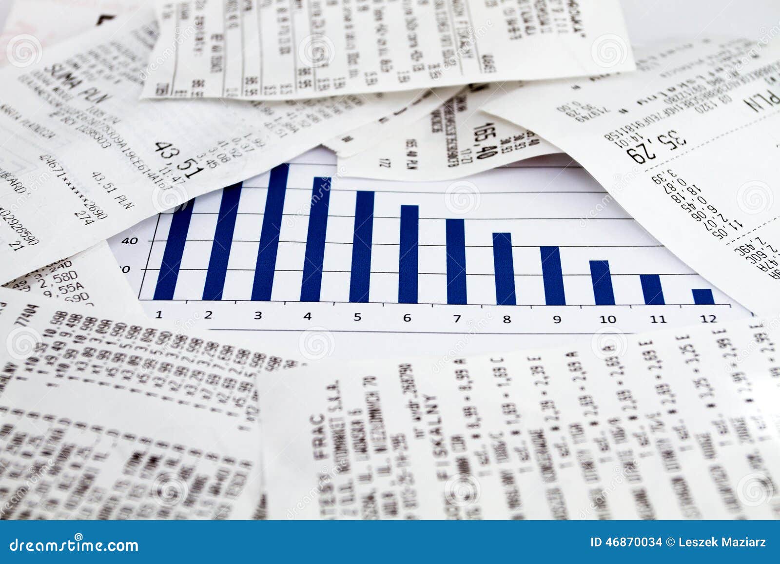 Bills to be paid stock photo. Image of number, graph - 46870034