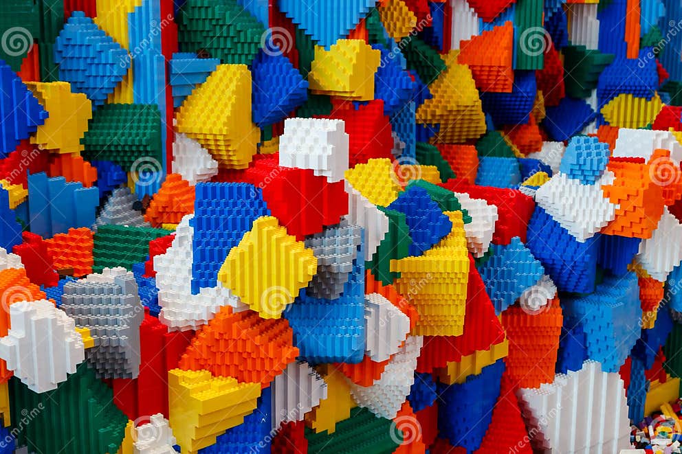 Billund, Denmark - 17 June 2023: Construction of Multi-colored Plastic ...