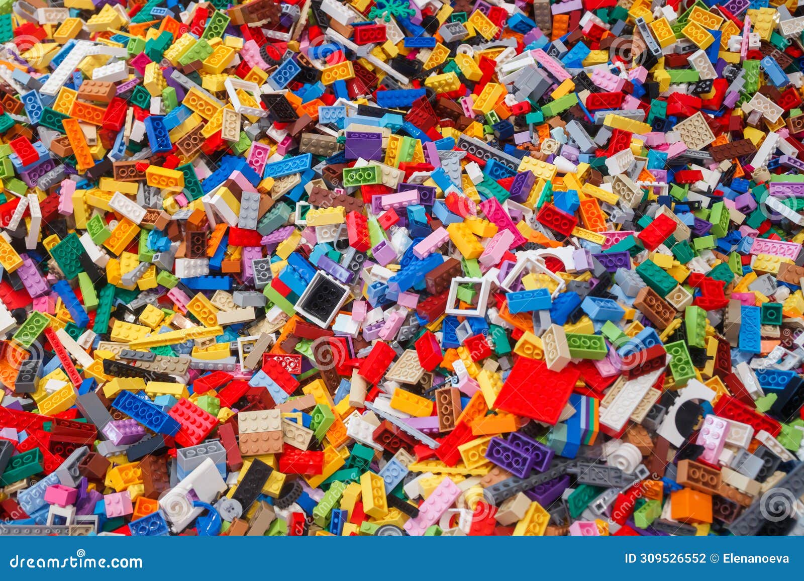 Billund, Denmark - 17 June 2023: Multi-colored Plastic Lego Brick ...