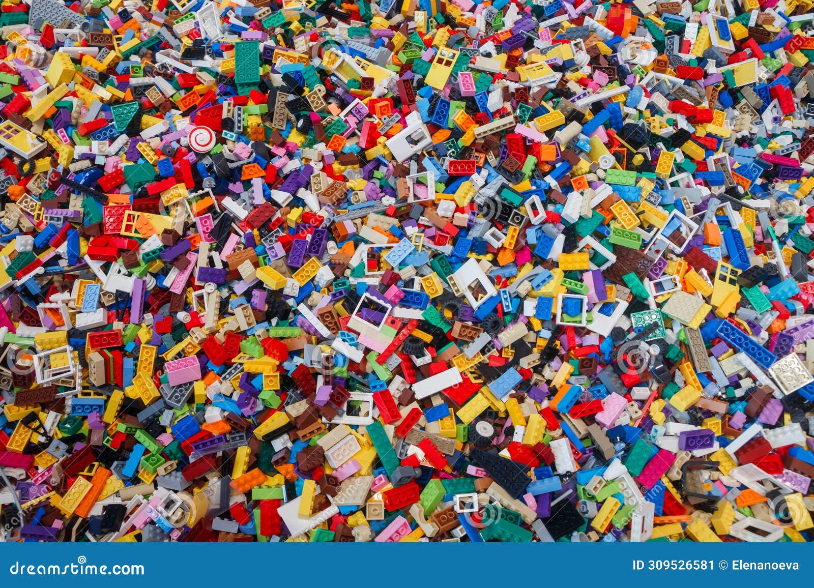 Billund, Denmark - 17 June 2023: Multi-colored Plastic Lego Brick ...