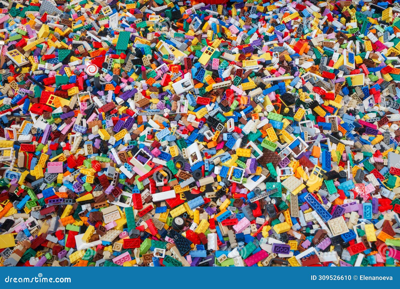 Billund, Denmark - 17 June 2023: Multi-colored Plastic Lego Brick ...