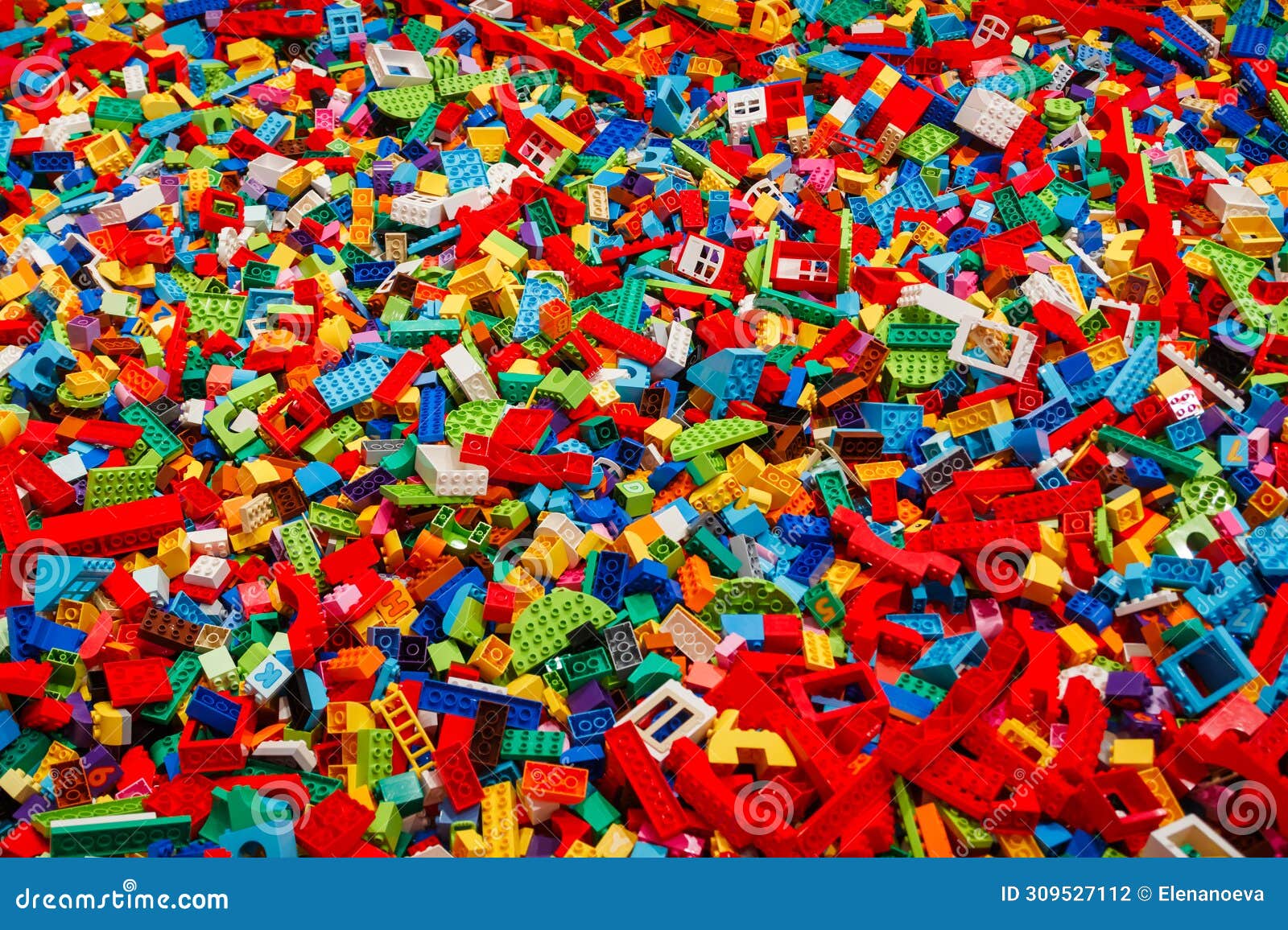 Billund, Denmark - 17 June 2023: Multi-colored Plastic Lego Duplo Brick ...