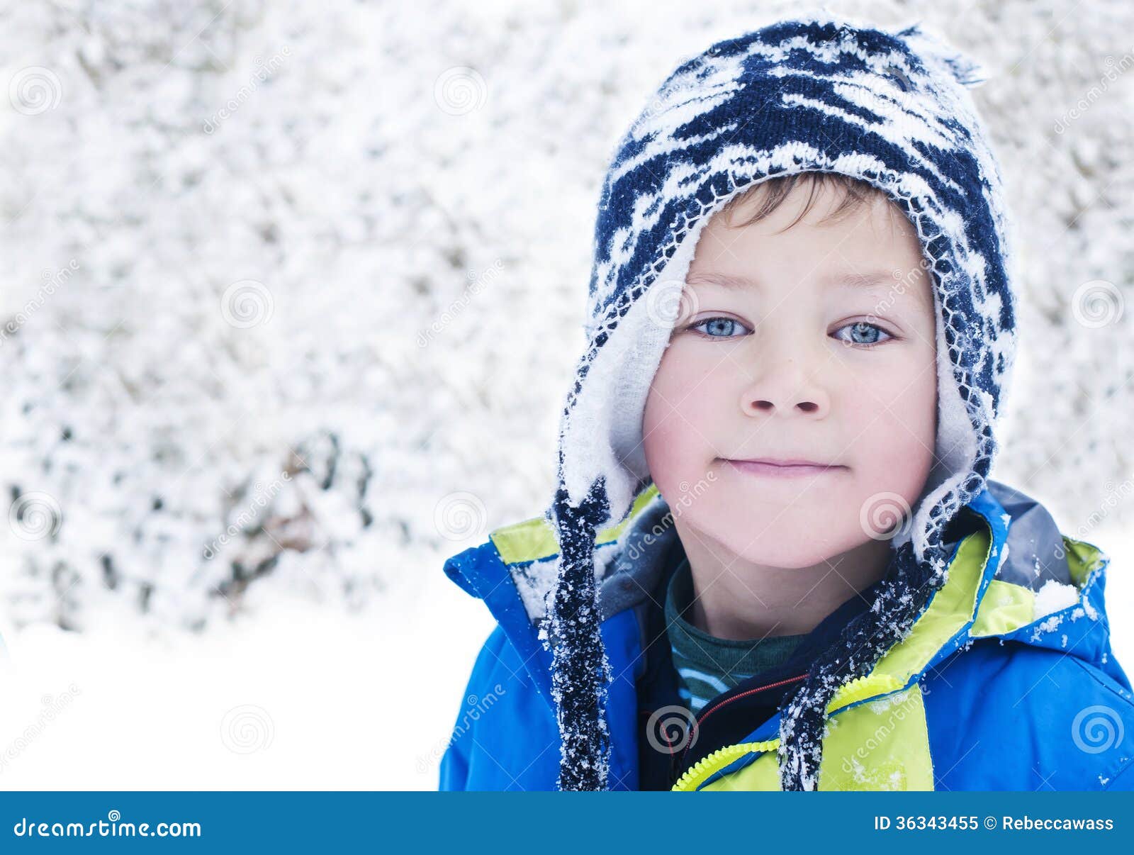 Young boy in the snow stock image. Image of lifestyle - 36343455