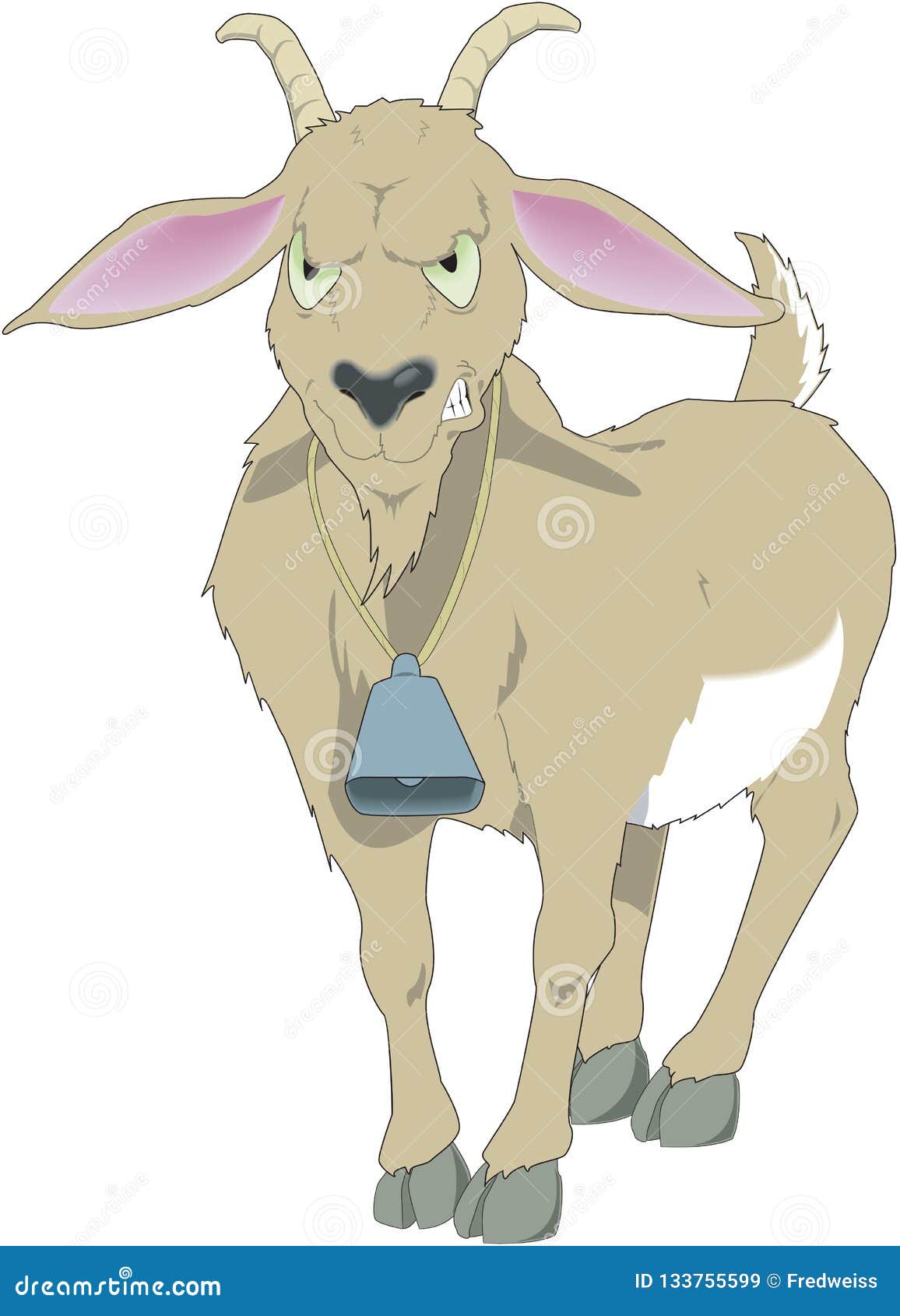 Billy Goat Cartoon Illustration Ilustração do Vetor - Ilustração de ...