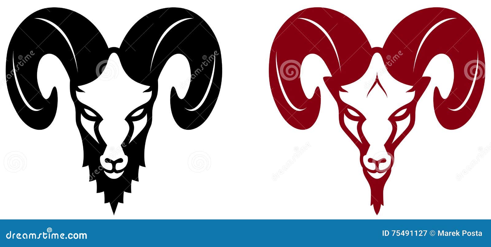 Billy Goat Isolated On White - Goat, Sheep, Lamb Logo Emblem Or Button ...