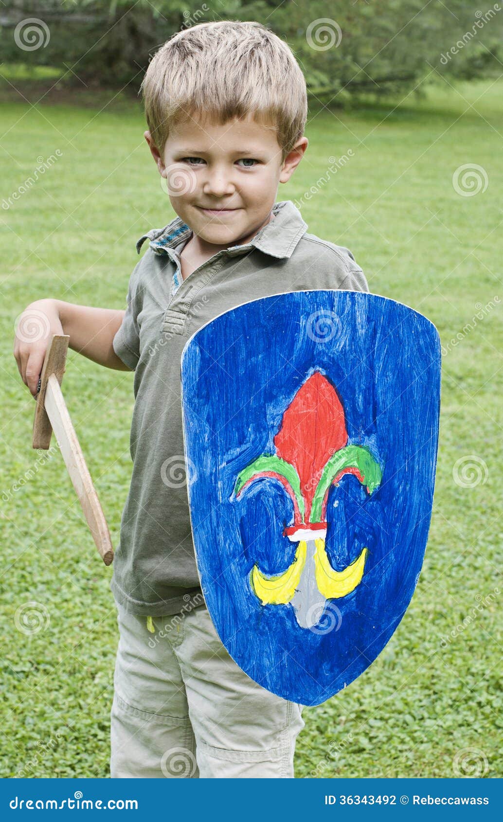 Knight Hiding Behind Shield Royalty-Free Stock Image | CartoonDealer ...