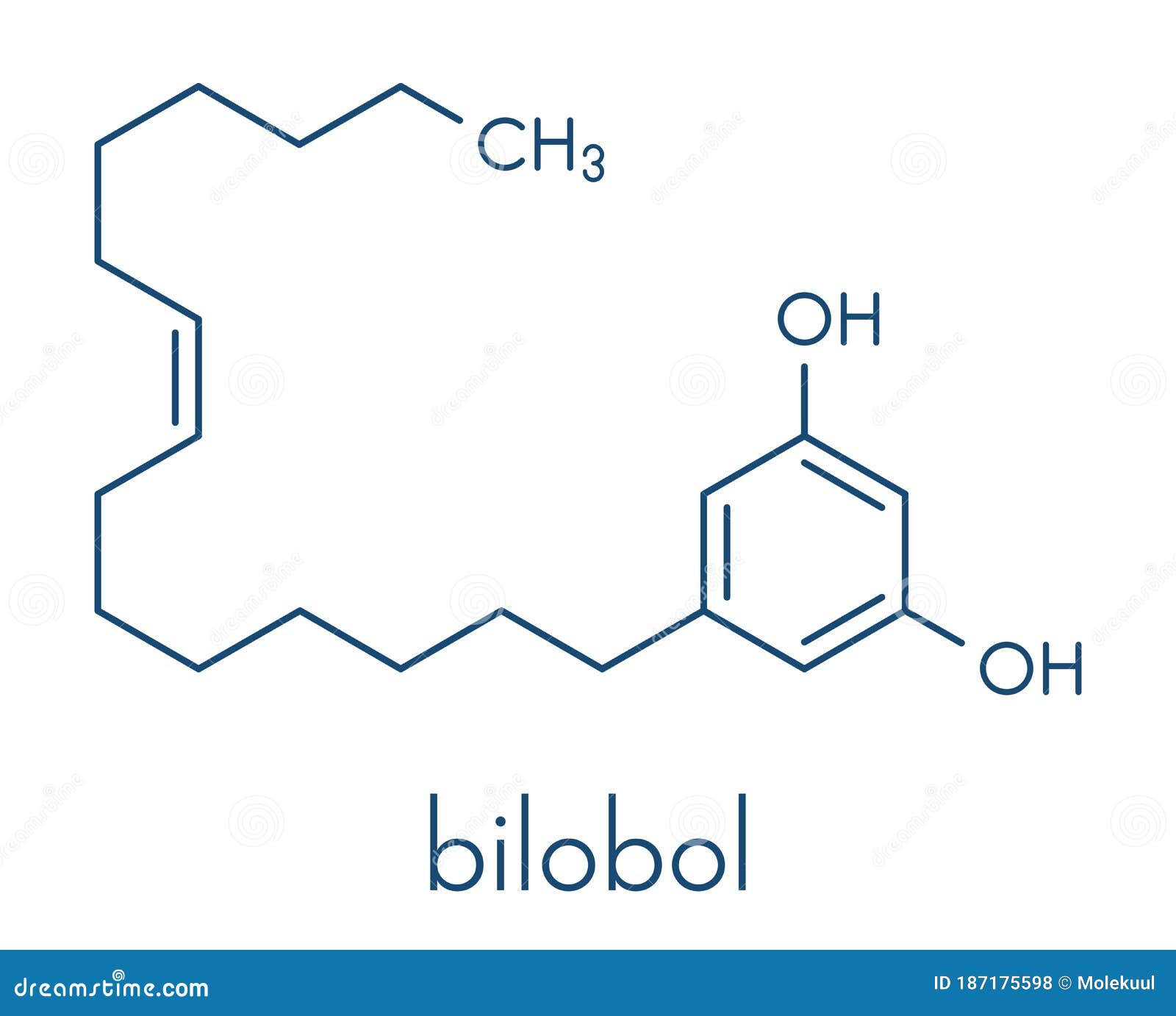 Bilobol Ginkgo Biloba Molecule. Skeletal Formula. Stock Vector ...