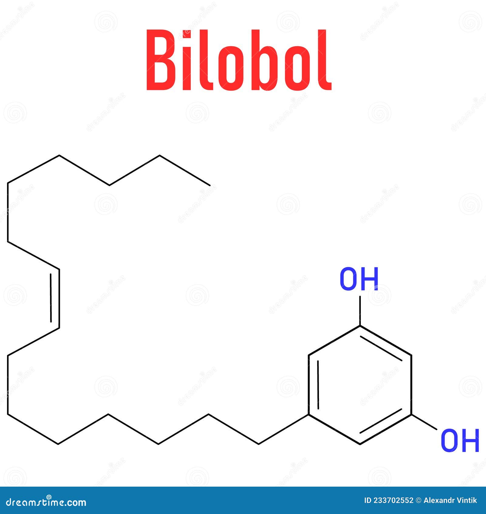 Bilobol Ginkgo Biloba Molecule. Skeletal Formula Stock Vector ...