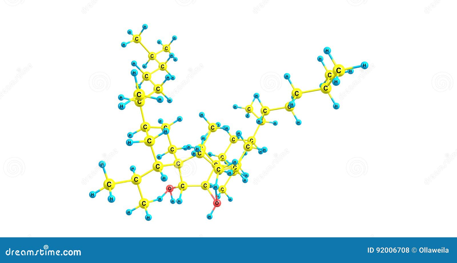 Bilobol Molecular Structure Isolated on White Stock Illustration ...