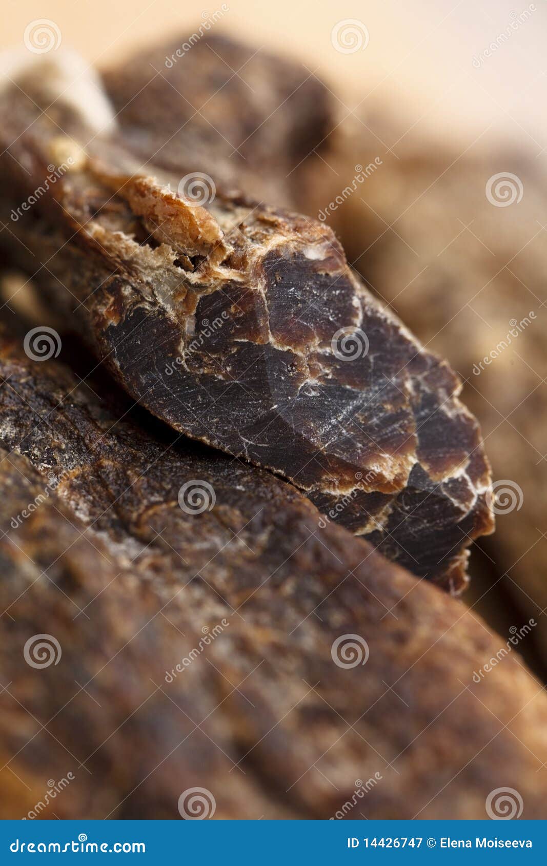 Biltong - Dry Cured Meat , Super Macro Stock Image - Image of chopped ...
