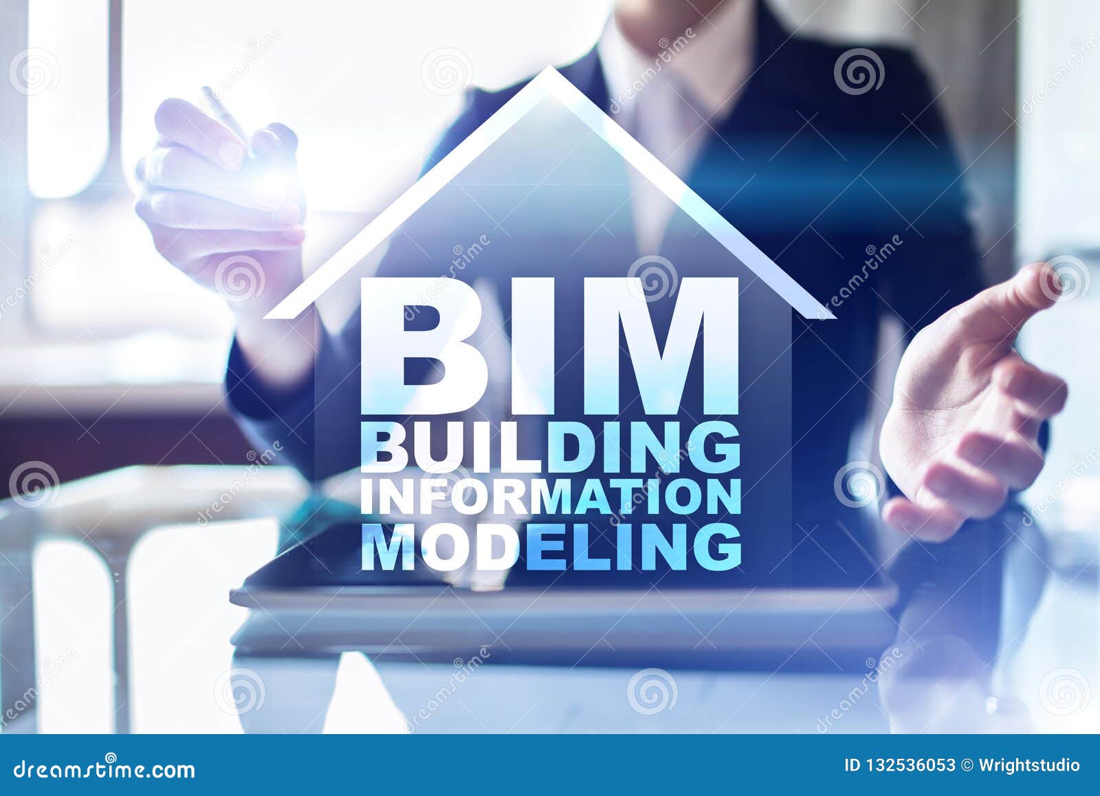 BIM - Building Information Modeling. Industrial and Technology Concept ...