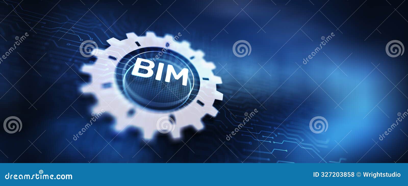 BIM Building Information Modeling Technology Concept on Virtual Screen ...