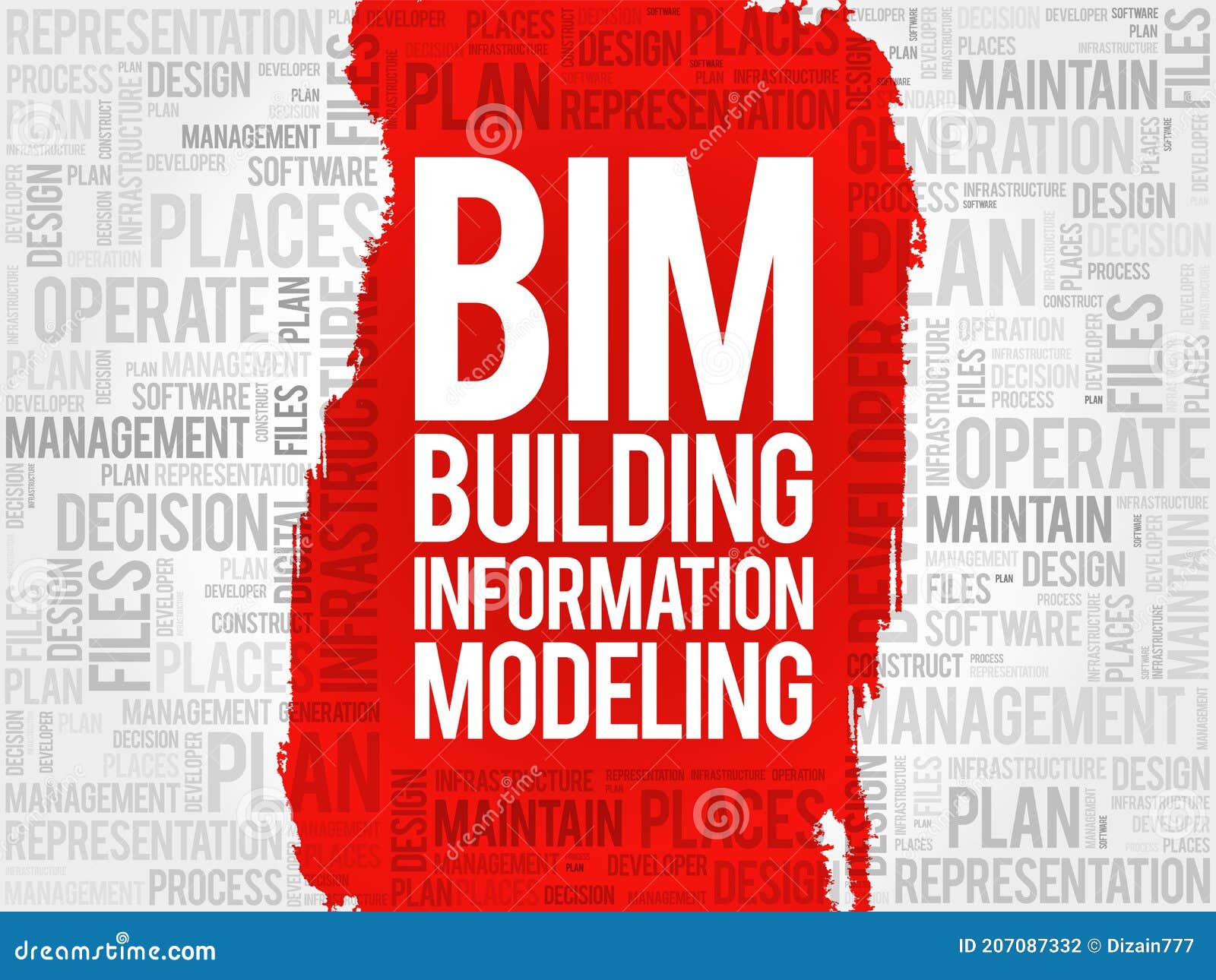 BIM - Building Information Modeling Stock Illustration - Illustration ...
