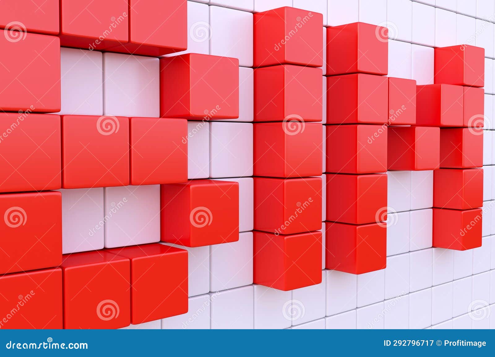 BIM Concept Abstract Background with Boxes 3D Stock Illustration ...