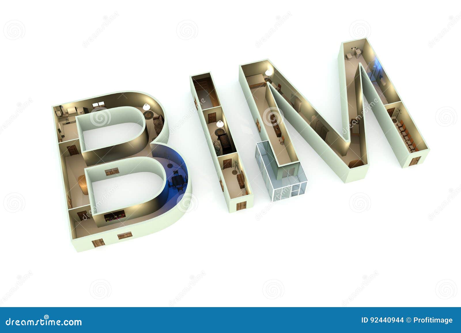 BIM stock illustration. Illustration of technology, building - 92440944