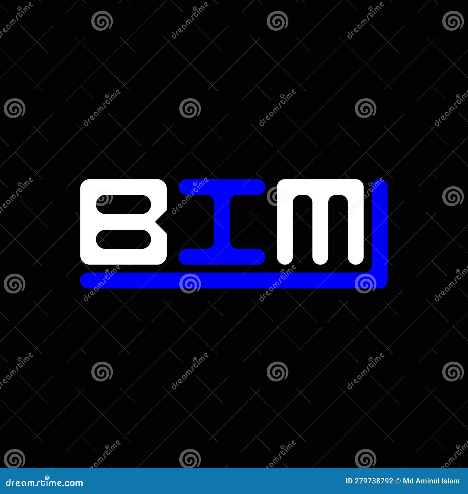 BIM Letter Logo Creative Design with Vector Graphic, BIM Stock ...