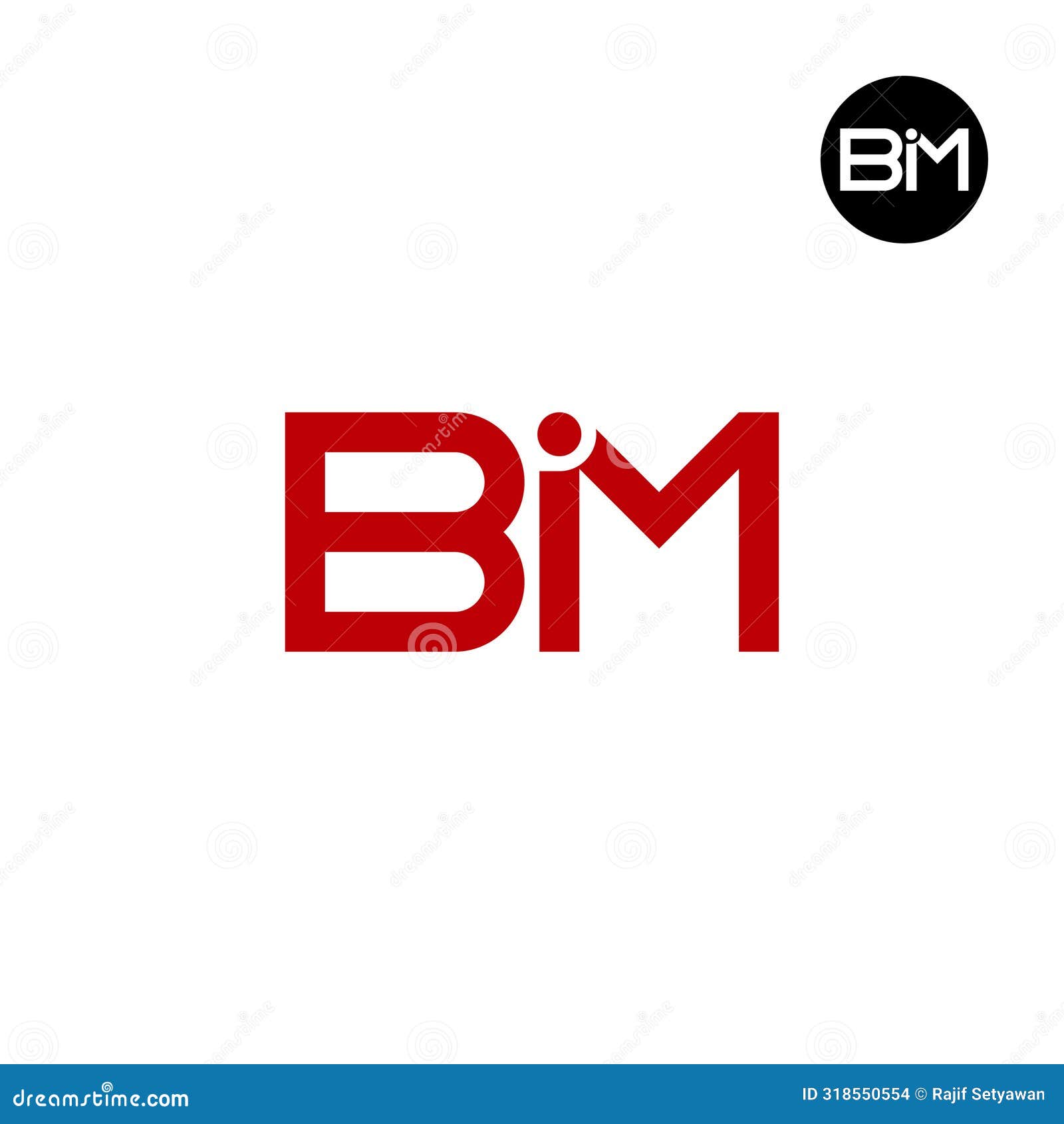 BIM Logo Letter Monogram Design Stock Vector - Illustration of design ...