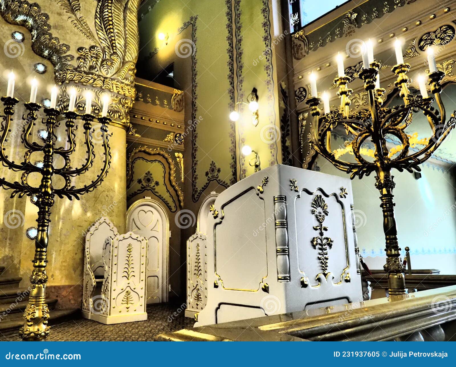 Bima, an Elevation Usually in the Center of the Synagogue, Where There ...