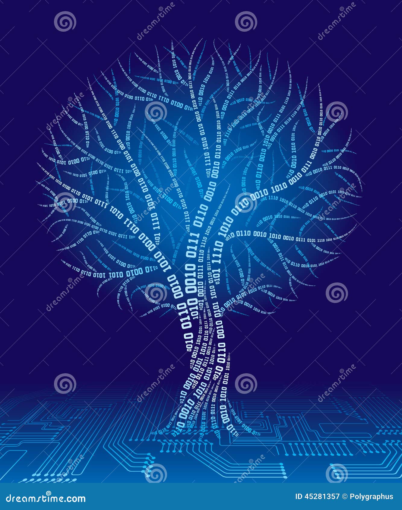 Binärer Baum vektor abbildung. Illustration von konzepte - 45281357