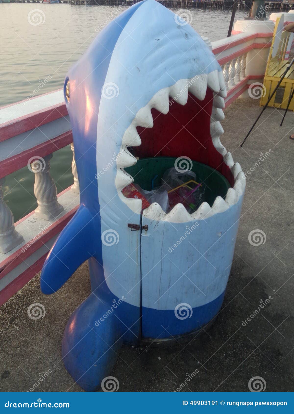 Bin stock image. Image of smile, shark, bucket, teeth - 49903191