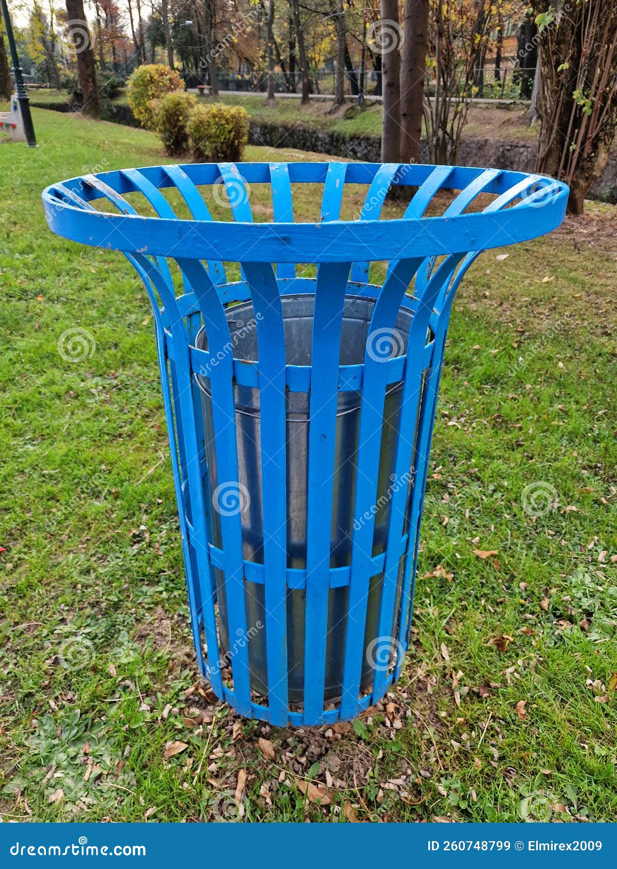 Bin for Collection of Recycle Materials in the Park Stock Image - Image ...