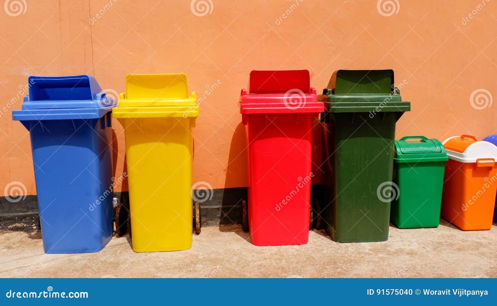 Bin stock photo. Image of municipal, cover, outdoor, clean - 91575040