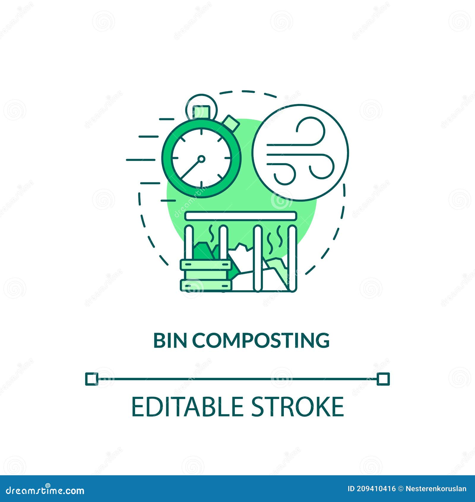 Bin Composting Concept Icon Stock Vector - Illustration of icon, nature ... Bin Composting Concept Icon Stock Vector - Illustration of icon, nature ...